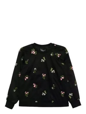 Cynthia Rowley Embroidered Sweatshirt - Black