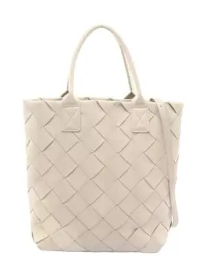 Bottega Veneta Maxi Intreccio Tote Bag - White