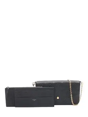LOUIS VUITTON 2021 Monogram Empreinte Pochette Felicie Black