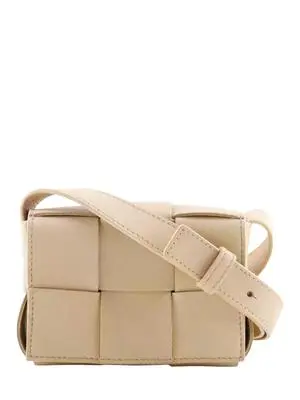 Bottega Veneta 2012-2025 Nappa Intrecciato Cassette Crossbody Bag - Brown