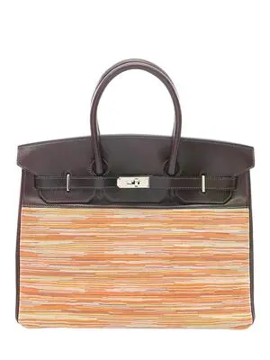 Hermès 2003 Veau Barenia And Vibrato Birkin Retourne 35 Handbag Brown
