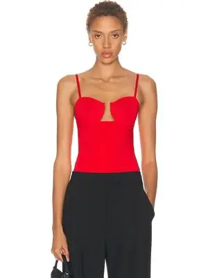 Givenchy Cutaway Bodysuit - Poppy Red