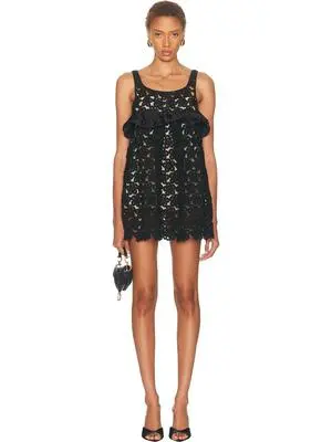 Miu Miu Macramé Anemone Dress - Nero