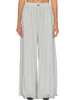 Lunya Organic Pima Wide Leg Pant - Storm Grey Heather