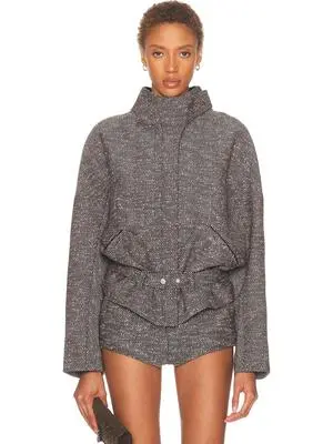 ENTIRE STUDIOS Contrast Aviator Jacket - Brindle