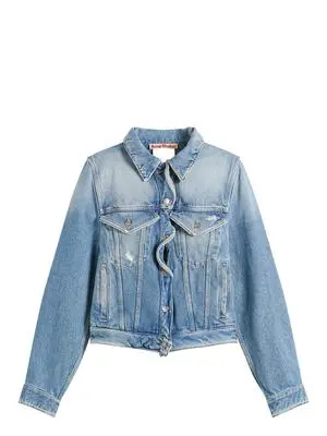 Acne Studios Oleag Vintage Wiggle Denim Jacket - Mid Blue