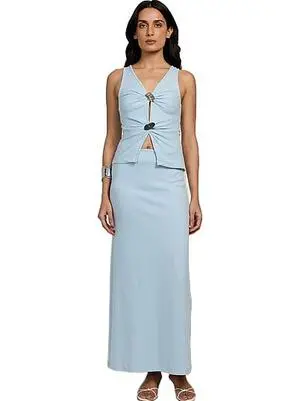Victoria's Secret Summer Away Minato Full Length Skirt - Blue