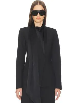 SRG Mira Blazer With Scarf Detail - Black