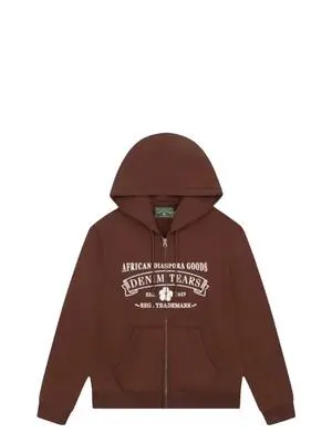 DENIM TEARS Adg Zip Hoodie - Brown
