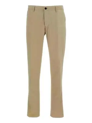 Incotex Straight-Leg Cotton Trousers Neutrals