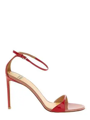 FRANCESCO RUSSO Round-toe Ankle-strap Sandals - Red