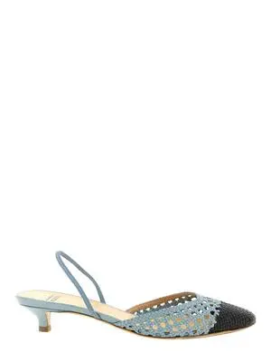 FRANCESCO RUSSO Heeled Slingback Pumps - Blue