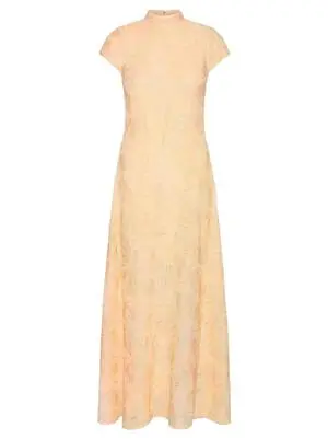 ROTATE BY BIRGER CHRISTENSEN Floral-pattern High-neck Dress - Pink