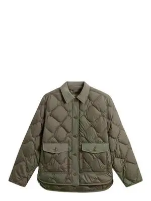 Woolrich Quilted Jacket With Stand Up Collar - Green