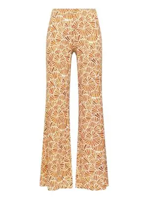 Malìparmi Printed Trousers With Elasticated Waist - Orange