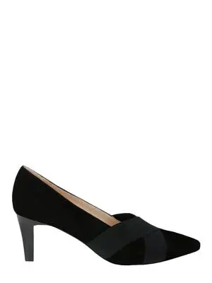 PETER KAISER Elastic Strap Suede Pumps - Black