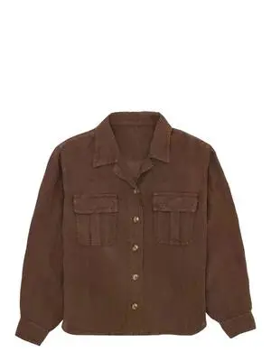FORTELA Bia Chest-pocket Shirt - Brown