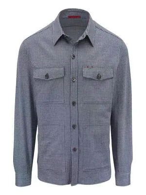 Isaia Button-down Pocket Overshirt - Blue