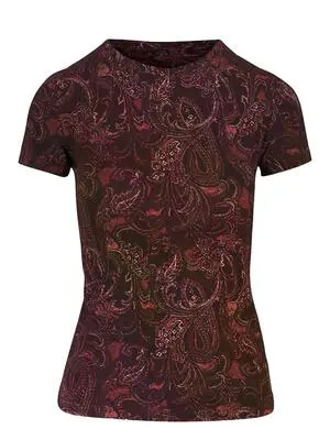 L'Agence Paisley-pattern T-shirt - Brown