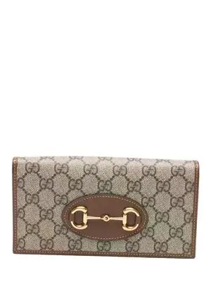 Gucci Horsebit Canvas Clutch - Neutrals