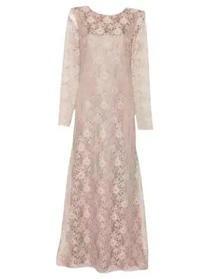D.exterior Lace Maxi Dress - Brown