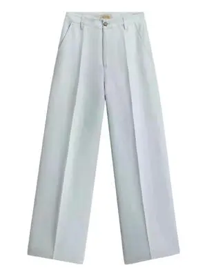 Woolrich Belt-loops Crease Straight Trousers - Blue