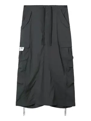 Izzue Cargo Drawstring Skirt - Grey
