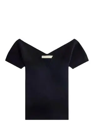 VANESSA BRUNO Vanessa Bruno Gabaret V-Neck Short-Sleeved Top