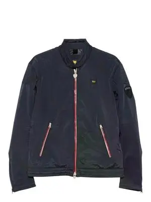 BLAUER. Quilted Zip Jacket - Blue