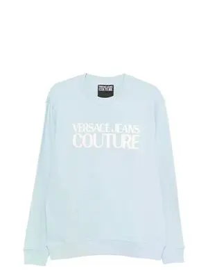 Versace Logo Crew-neck Sweatshirt - Blue