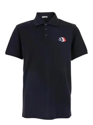 Moncler Logo-patch Polo Shirt - Blue