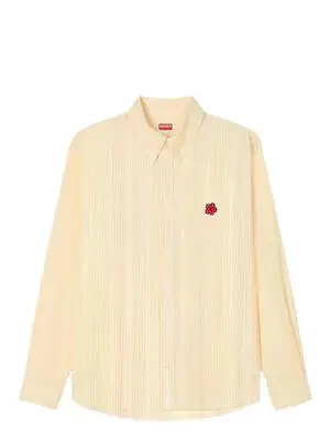 Kenzo Boke Flower Embroidered Cotton Shirt - Yellow