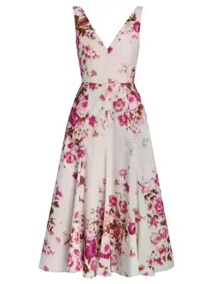 Erdem Floral-pattern Midi Dress - White