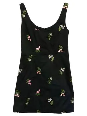 Cynthia Rowley Embroidered Mini Dress - Black
