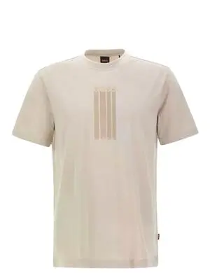 BOSS Te-bass Graphic Crew Neck T-shirt - Neutrals