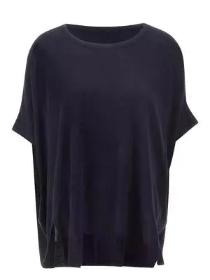 ELENA MIRÒ Ribbed Crew Neck Jumper - Blue