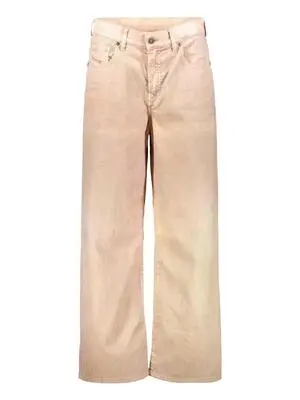 DIESEL® Logo-patch Wide-leg Jeans - Neutrals