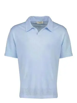 Officine Générale Johnny Short-sleeve Polo Shirt - Blue