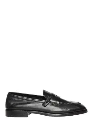 John Galliano Leather Loafers - Black