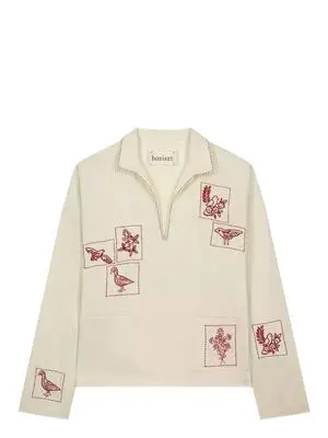BAZISZT Hauz Embroidered Shirt - Neutrals