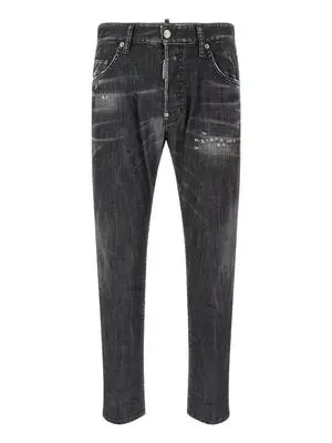 Dsquared2 Distressed Cropped Jeans - Grey