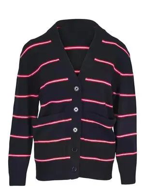 Dorothee Schumacher Striped-pattern Cardigan - Blue