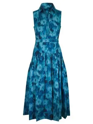 Michael Kors Tie-dye Tiered Dress - Blue