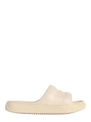 Moncler Altive Embossed-Logo Slides Neutrals