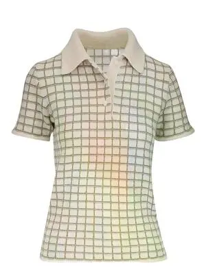 THE ELDER STATESMAN Check-pattern Polo Shirt - Neutrals
