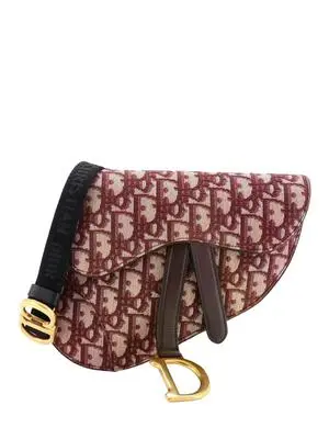 Dior Saddle Oblique Canvas Belt Bag - Red