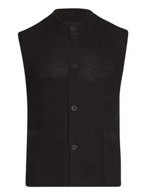 Issey Miyake Knitted Vest - Brown