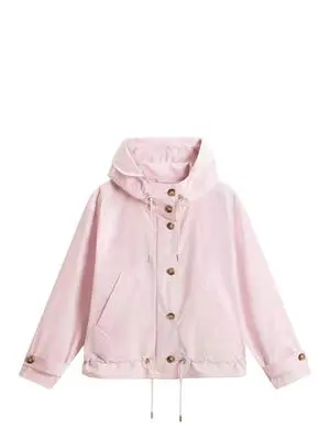 Woolrich Hooded Buttoned Jacket - Pink