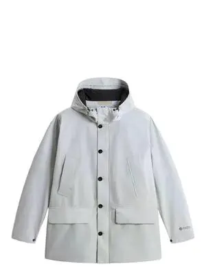 Woolrich Gtx Summer Parka Coat - Grey