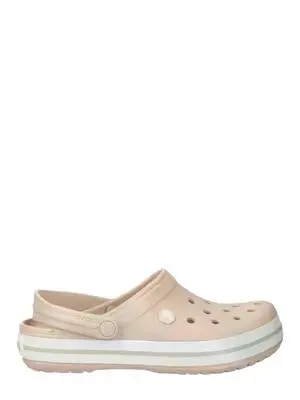 CROCS Perforated Striped Slides - Neutrals